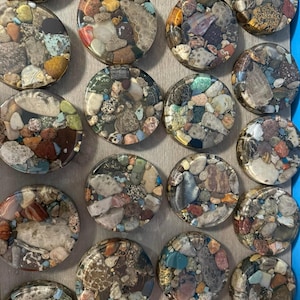 Michigan Coastal Petoskey Stone Coasters | Michigan Rockhound Art ...