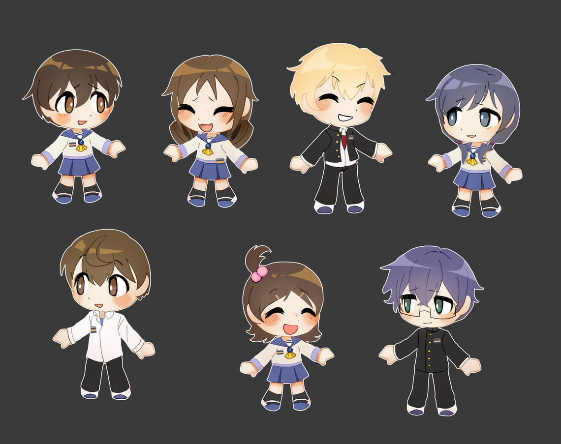 Corpse Party - Mix and Match Acrylic Charms With Magnetic Heart, Choose ...