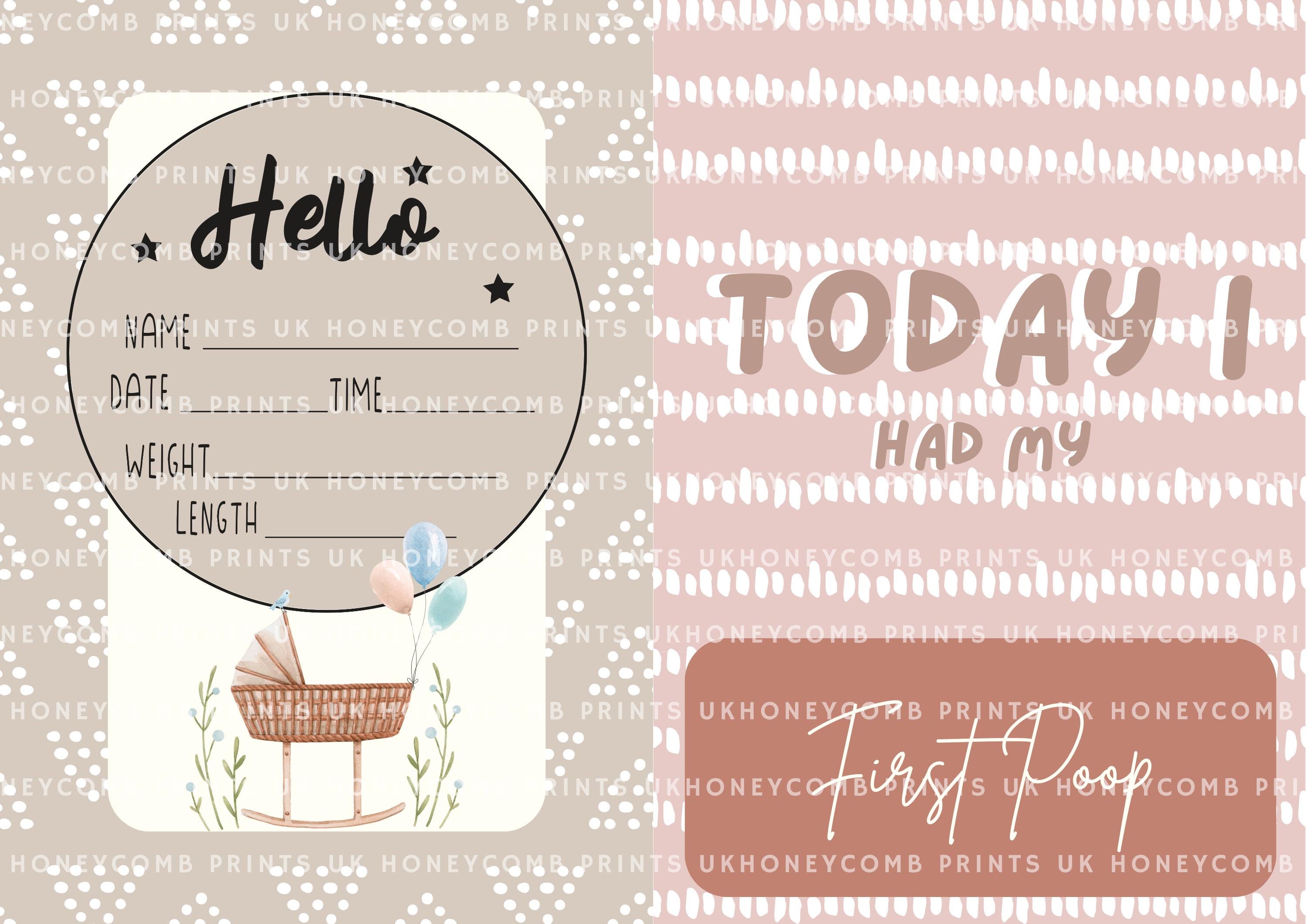 NICU Milestone Cards | Baby Milestone | New Baby | NICU | HDU ...