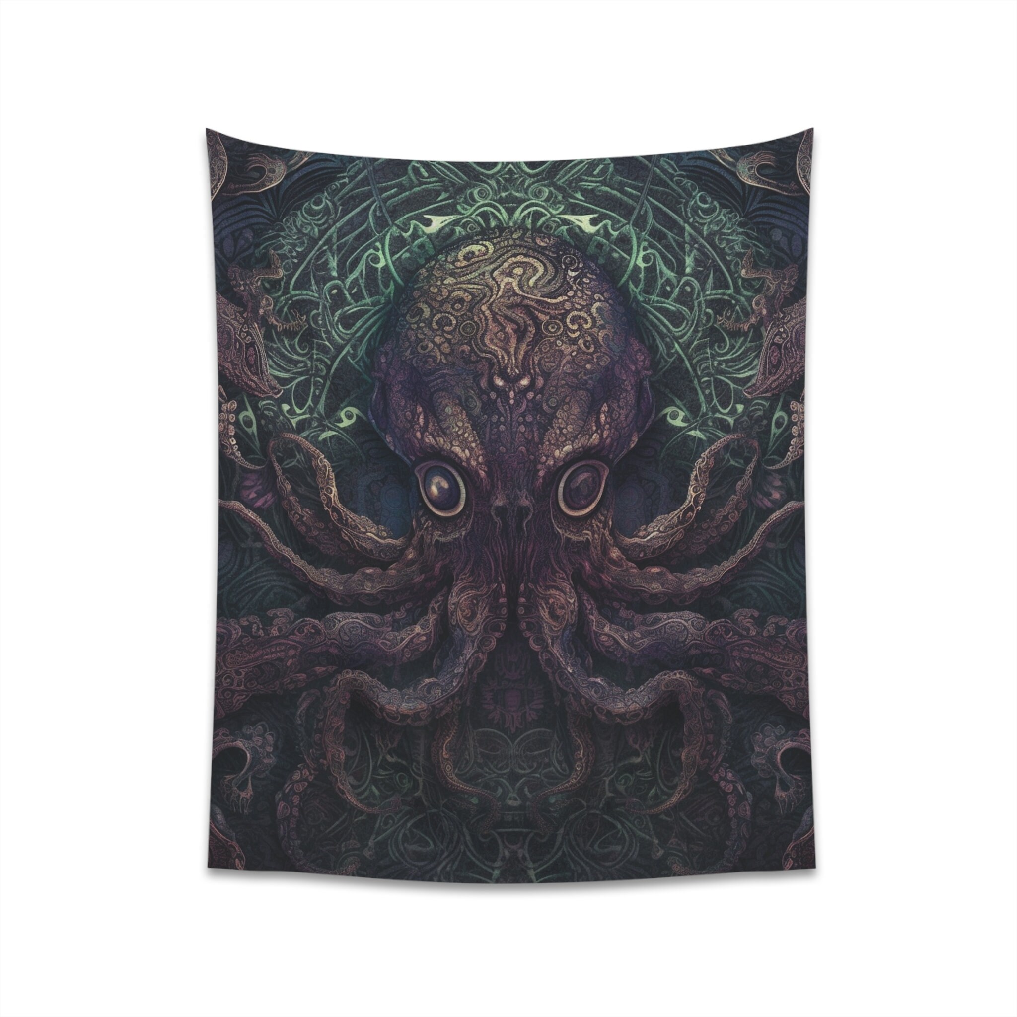 Purple Cryptid Octopus Tapestry Deep Sea Monster Wall Art - Etsy