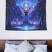 Eldritch Ice Deer Antler Psychedelic Tapestry, Trippy Wall Hanging Home ...
