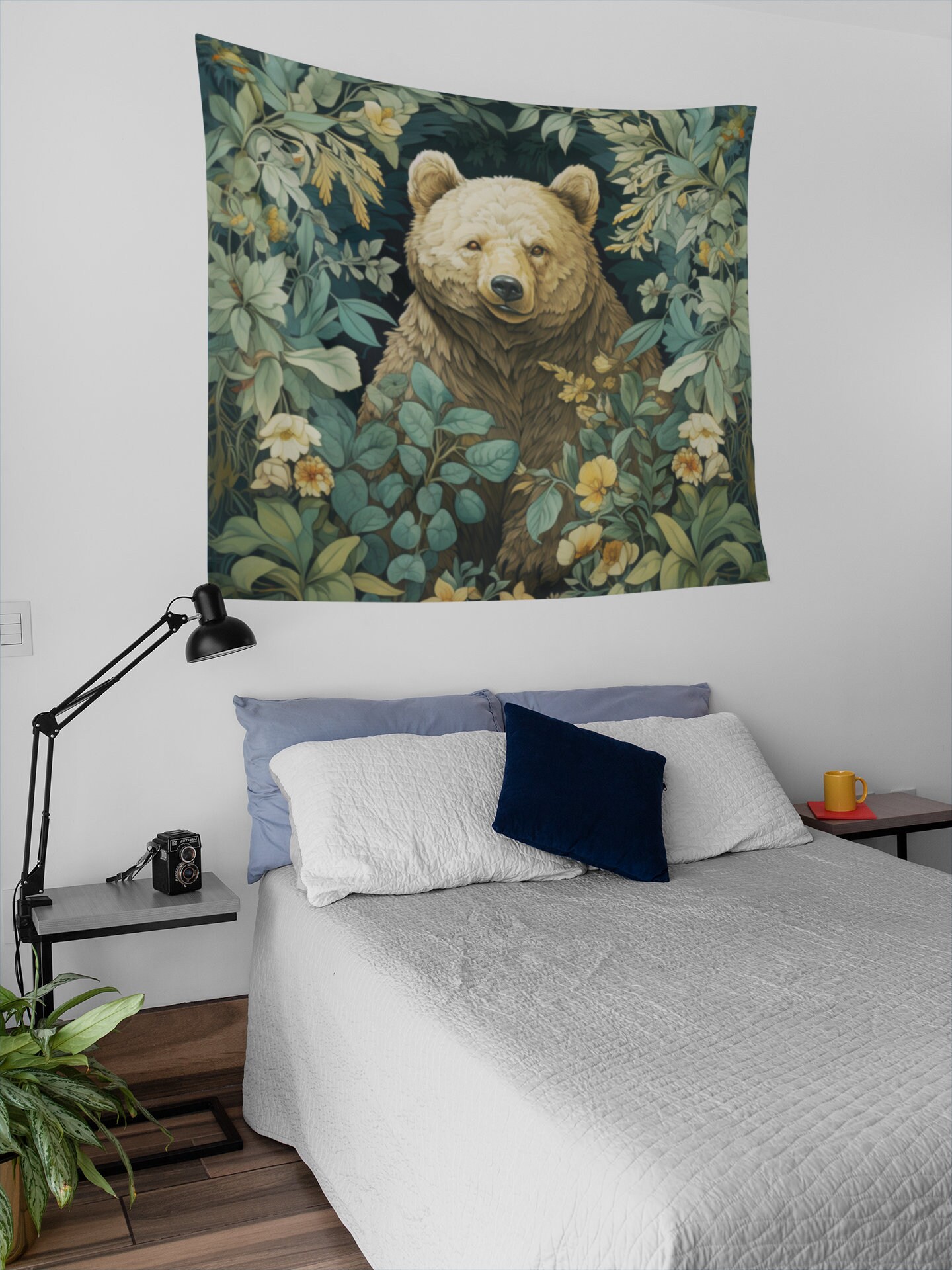 William Morris Brown Bear Tapestry Woodland Gothic Hanging - Etsy