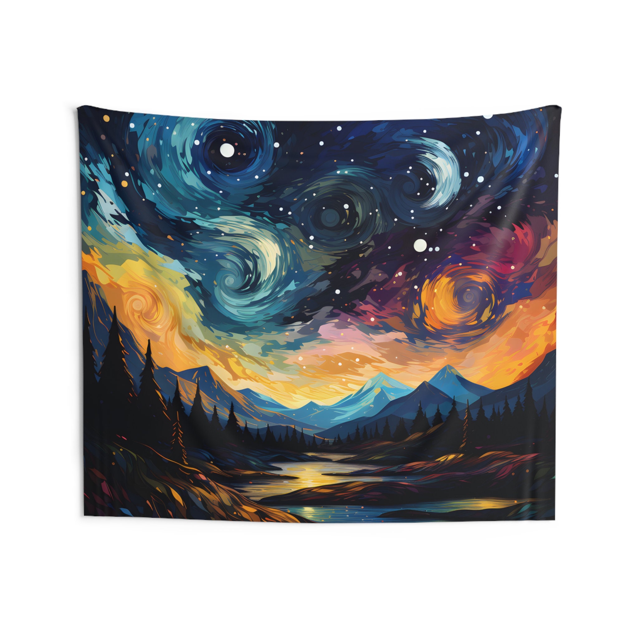 Starry Night Sky Tapestry Sky Stars Nature Landscape - Etsy
