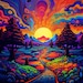 Vibrant Trippy Psychedelic Tapestry Gift for Bedroom Wall Decor Wall ...