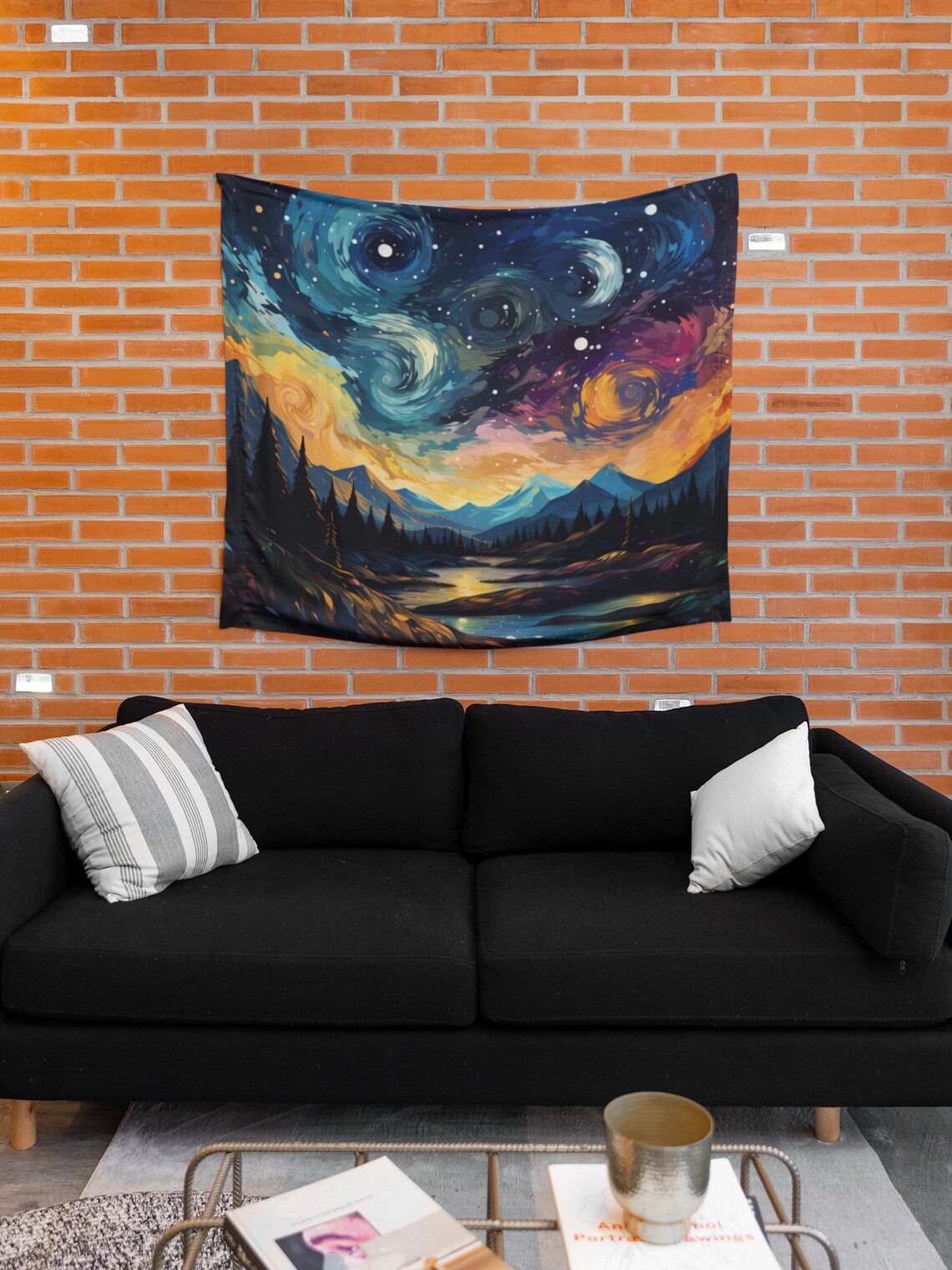 Starry Night Sky Tapestry Sky Stars Nature Landscape - Etsy