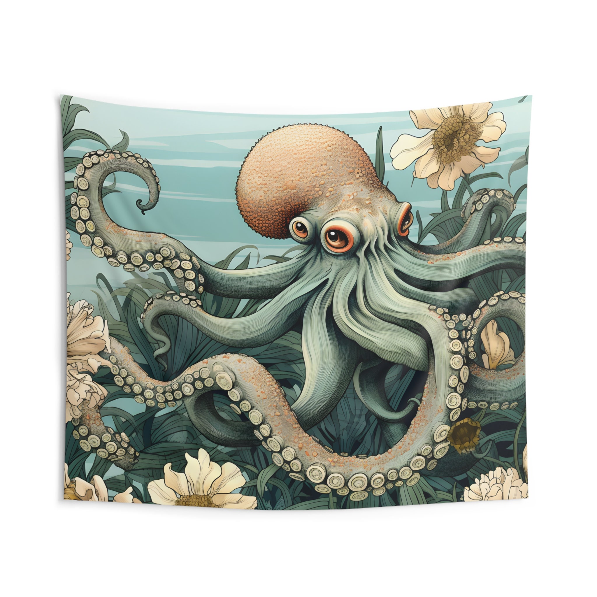 William Morris Octopus Tapestry, Woodland Gothic Hanging Gift for Her ...