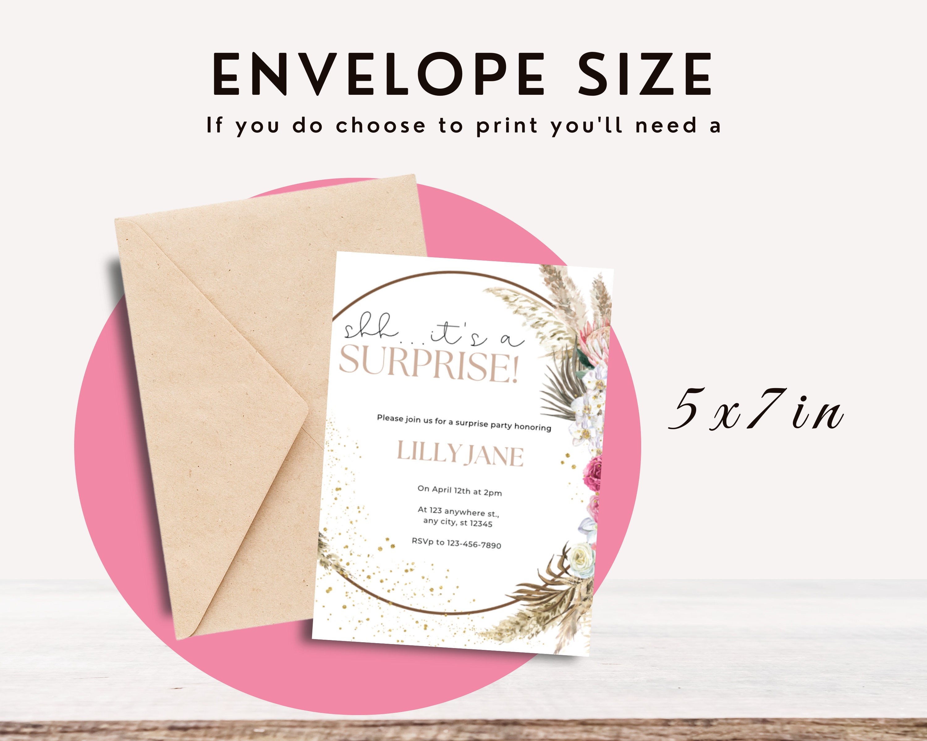 Surprise Party Invitation, Birthday Invitation, Surprise Birthday ...