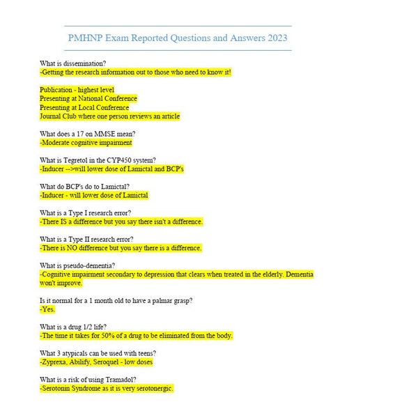 Study Guide Pmhnp - Etsy