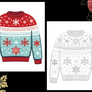 20 Cozy Christmas Jumper Coloring Pages: Festive Knitwear Design With ...