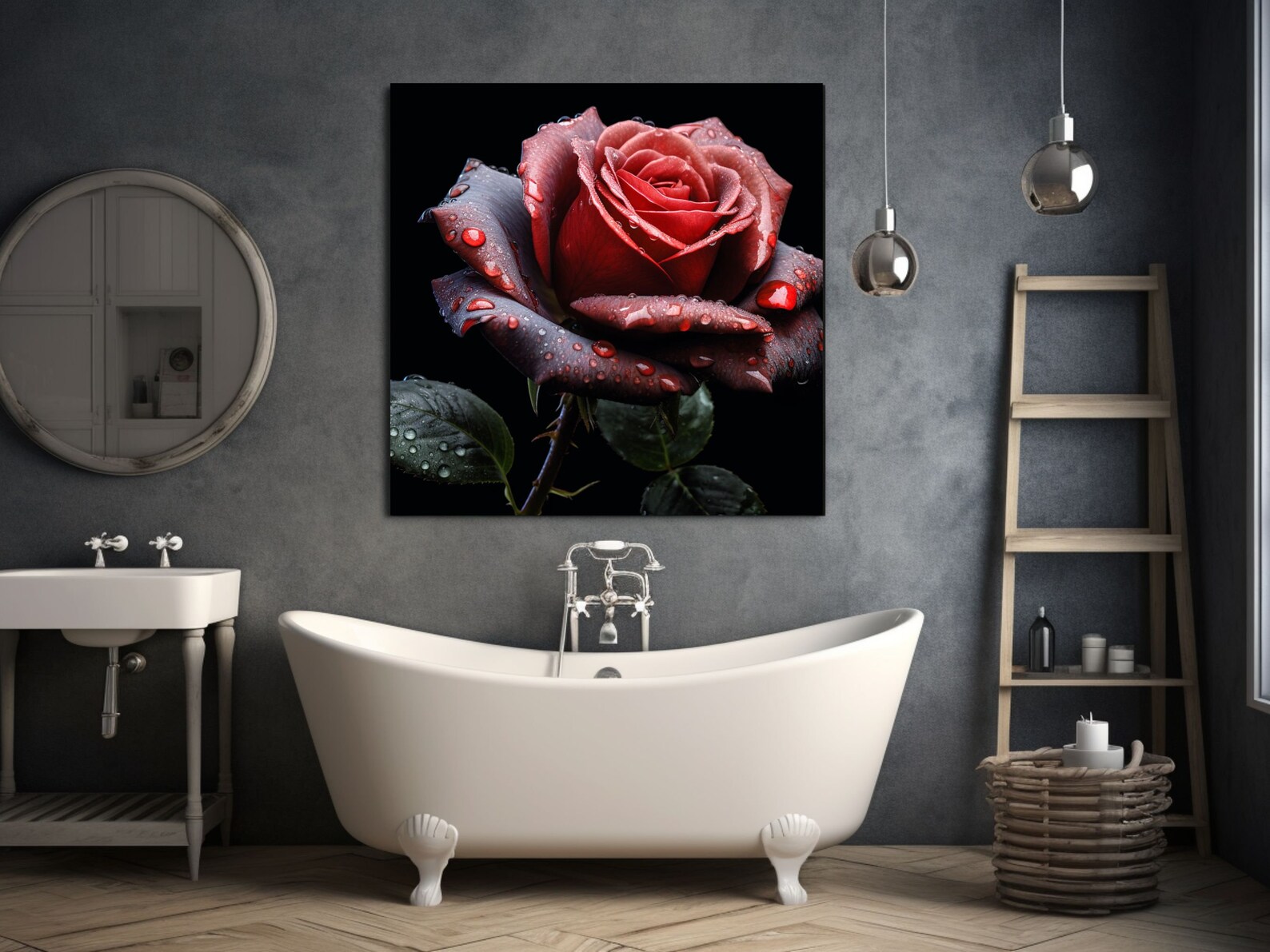 Red Rose Forever Red Rose Canvas Poster Prints Gift for Parents - Etsy