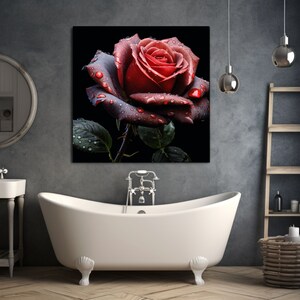 Red Rose Forever Red Rose Canvas Poster Prints Gift for Parents - Etsy