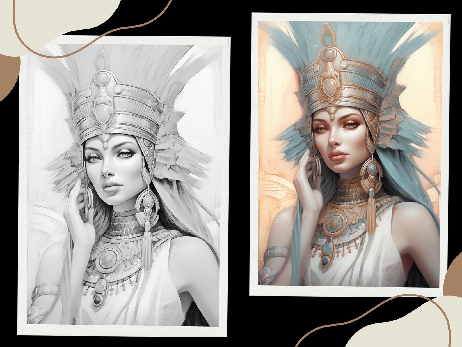 30 Egyptian Queen Coloring Pages Advanced Level Ancient History and Art ...
