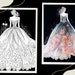 Evening Dress Black Background Coloring Pages Elegant & Fluffy Gowns ...