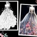 Evening Dress Black Background Coloring Pages Elegant & Fluffy Gowns ...