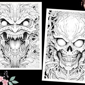 Terrifyingly Tranquil: A Spectral Voyage Halloween Coloring Book - Etsy
