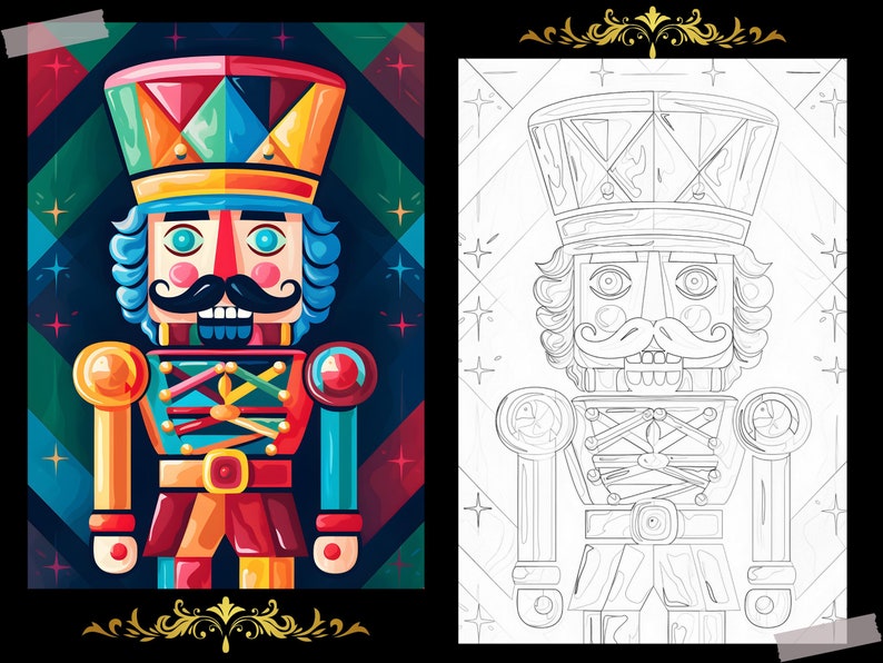 25 Colorful Christmas Nutcracker Coloring Page: Festive Holiday Art ...