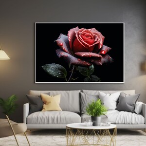Red Rose Forever Red Rose Canvas Poster Prints Gift for Parents - Etsy