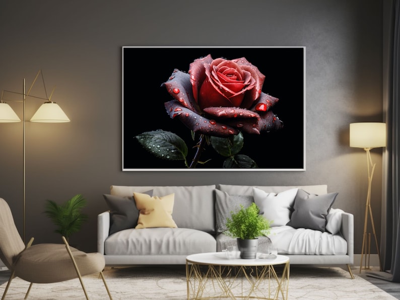 Red Rose Forever Red Rose Canvas Poster Prints Gift for Parents - Etsy