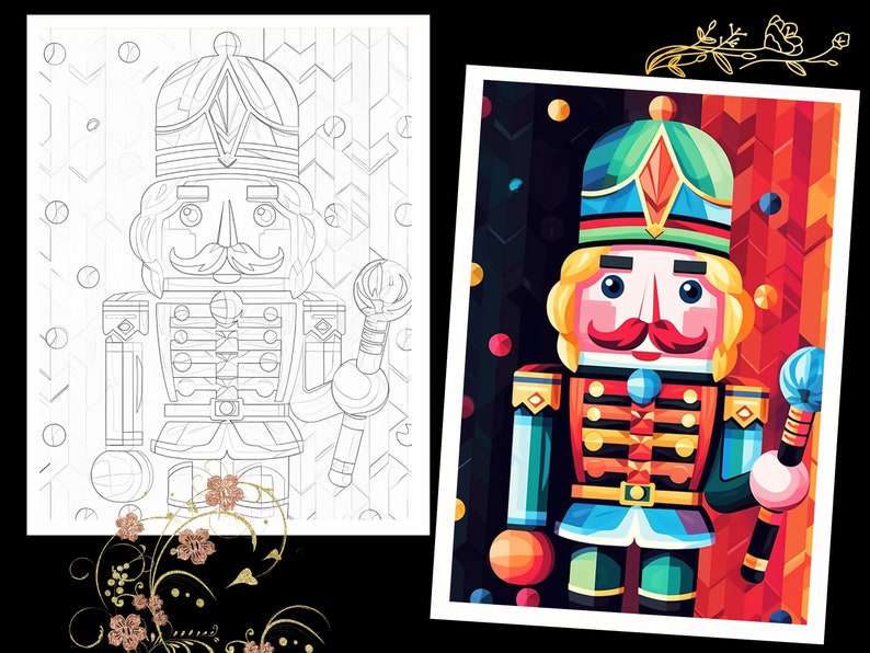 25 Colorful Christmas Nutcracker Coloring Page: Festive Holiday Art ...