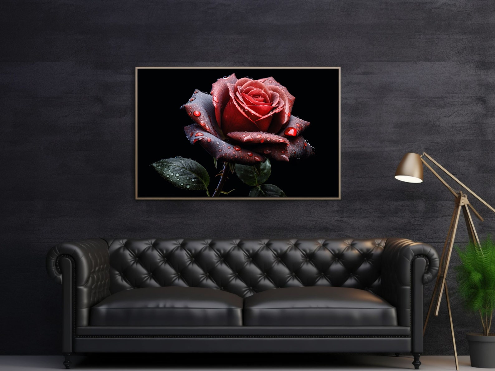 Red Rose Forever Red Rose Canvas Poster Prints Gift for Parents - Etsy