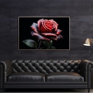 Red Rose Forever Red Rose Canvas Poster Prints Gift for Parents - Etsy