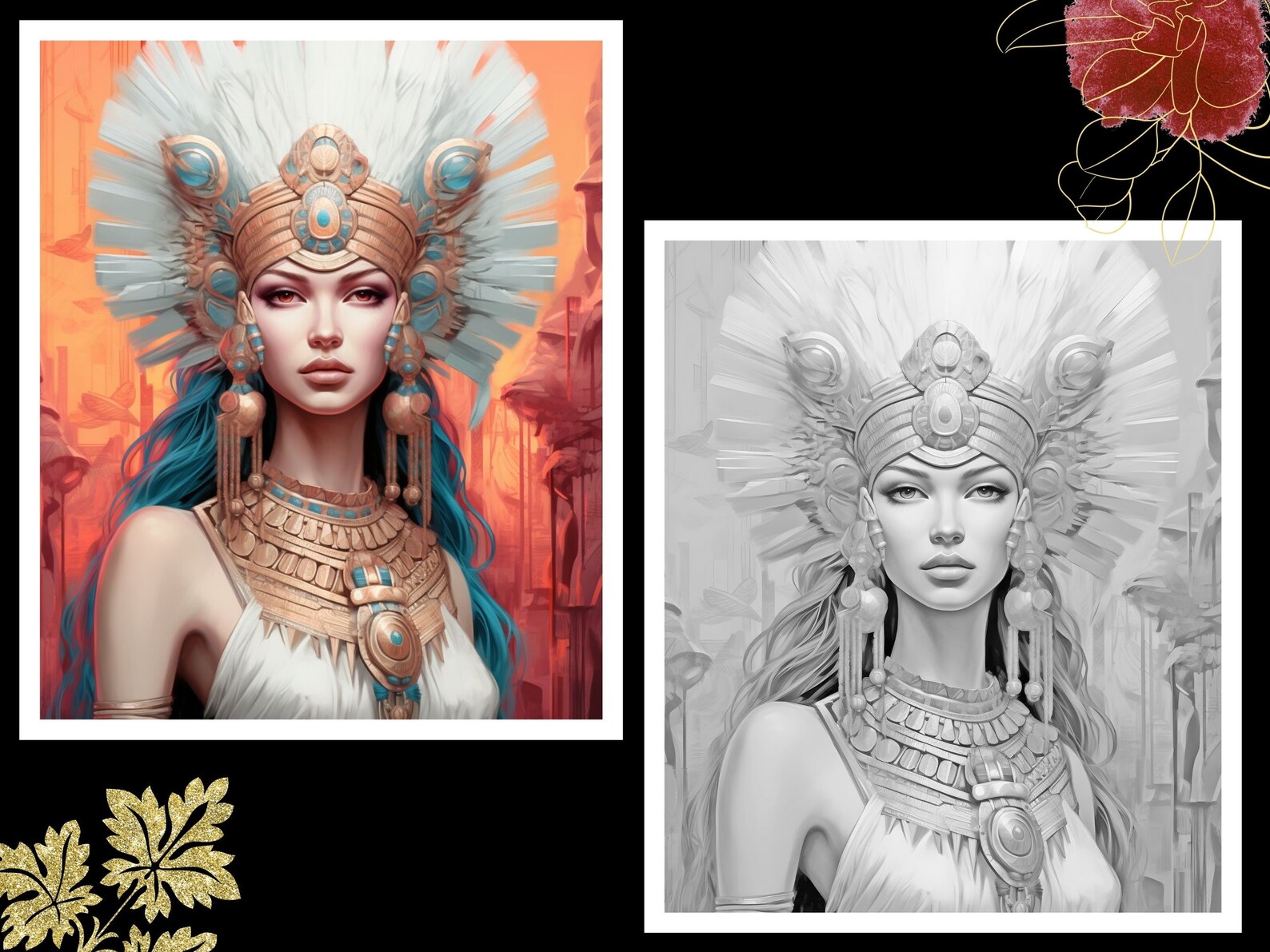 30 Egyptian Queen Coloring Pages Advanced Level Ancient History and Art ...