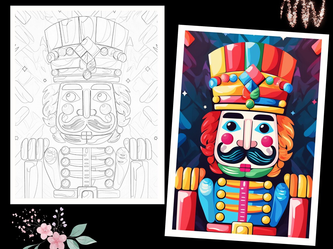 25 Colorful Christmas Nutcracker Coloring Page: Festive Holiday Art ...