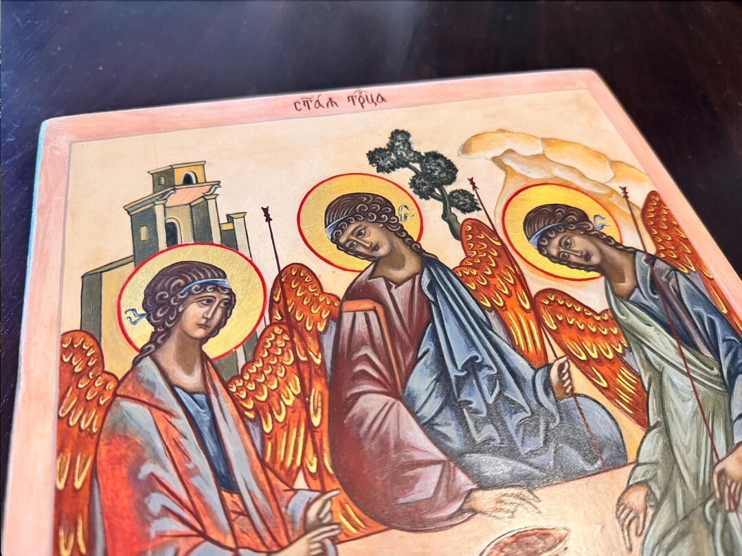 Orthodox Icon "holy Trinity". Hand-painted Icon. - Etsy