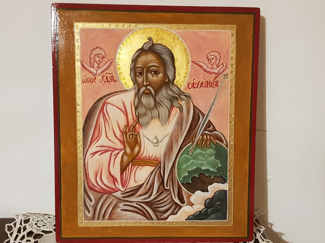 Orthodox Icon of God the Father. Christian Icon of God Almighty ...
