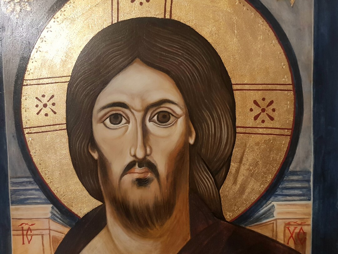 Icon of Jesus Pantocrator. Jesus From Mount Sinai, Orthodox Icon of the ...