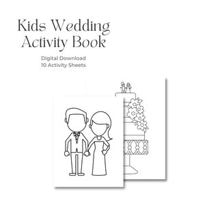 Wedding Coloring Book | Printable | Instant Download | Kids Coloring ...