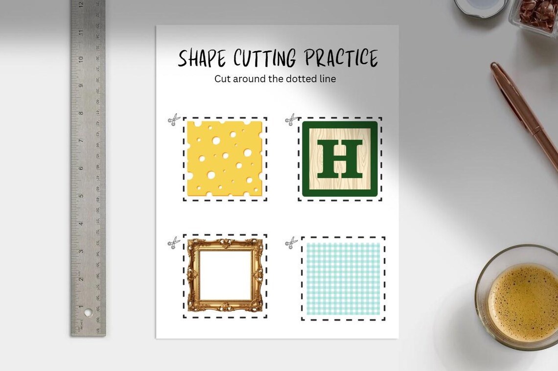 Shape Cutting Practice - Etsy