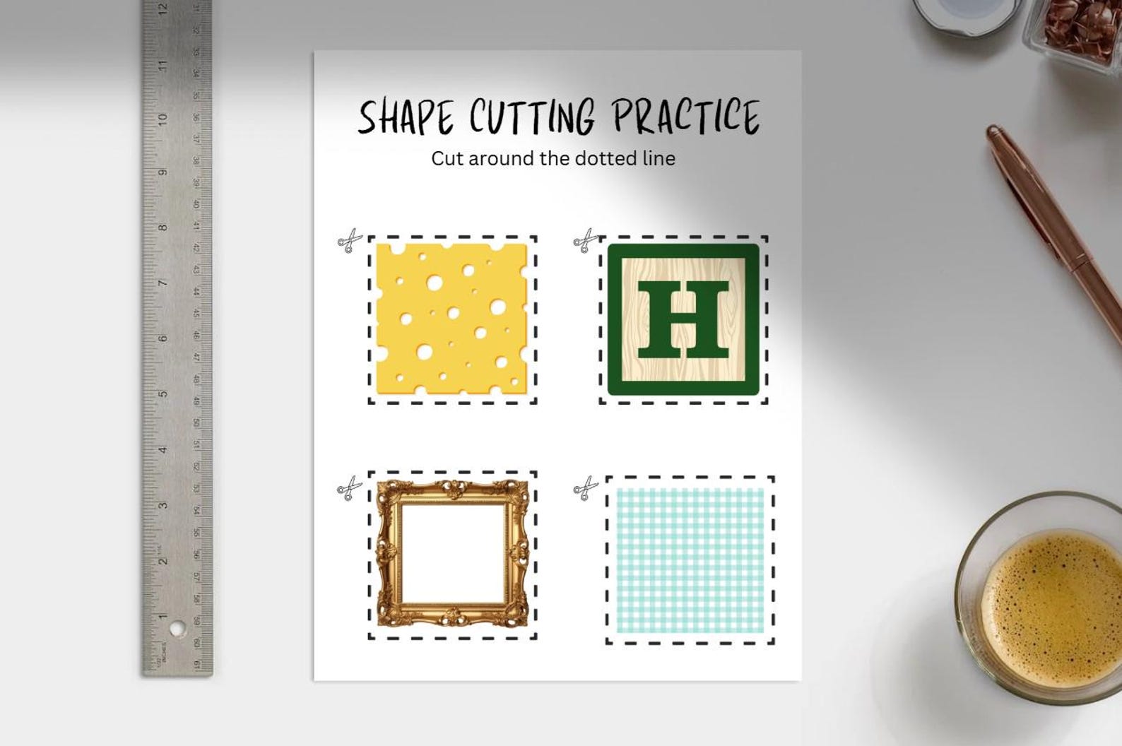 Shape Cutting Practice - Etsy