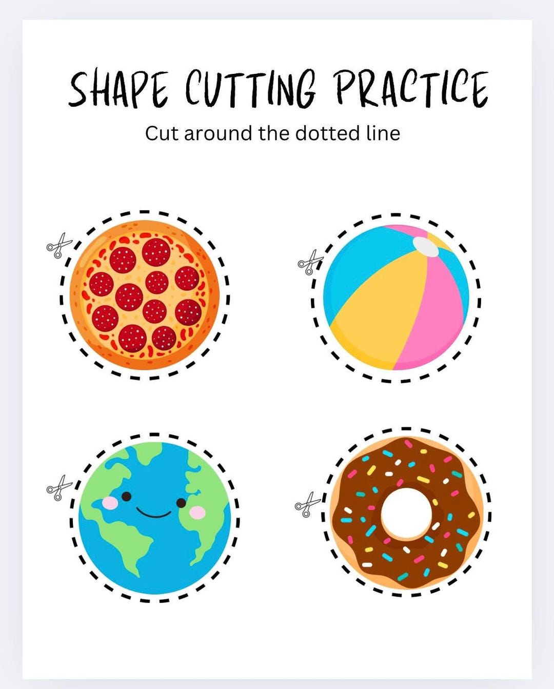 Shape Cutting Practice - Etsy
