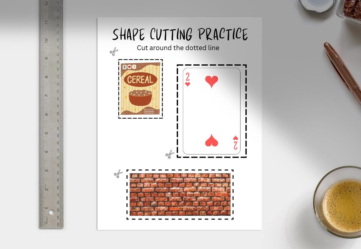 Shape Cutting Practice - Etsy