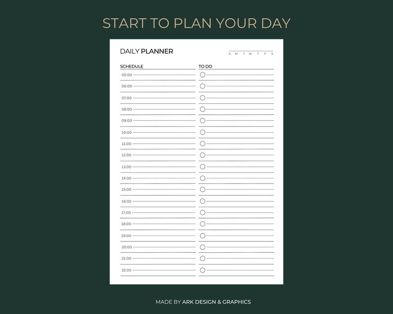 Daily to Do List, Printable, Fillable, Daily Planner, Minimalist Planner, Productivity Planner ...