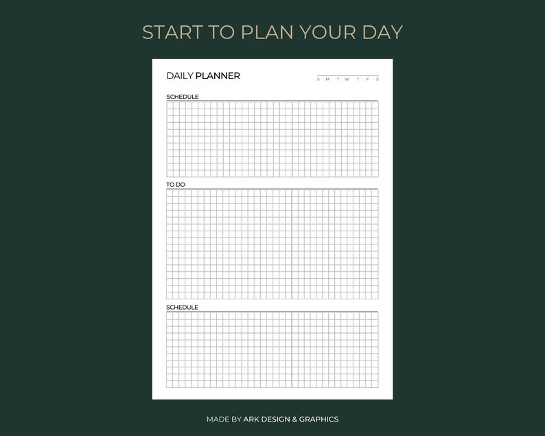 Daily Planner, Printable, Fillable, Minimalist Planner, Daily to Do ...