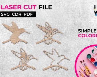 3D Laser Cut Hummingbird - Etsy