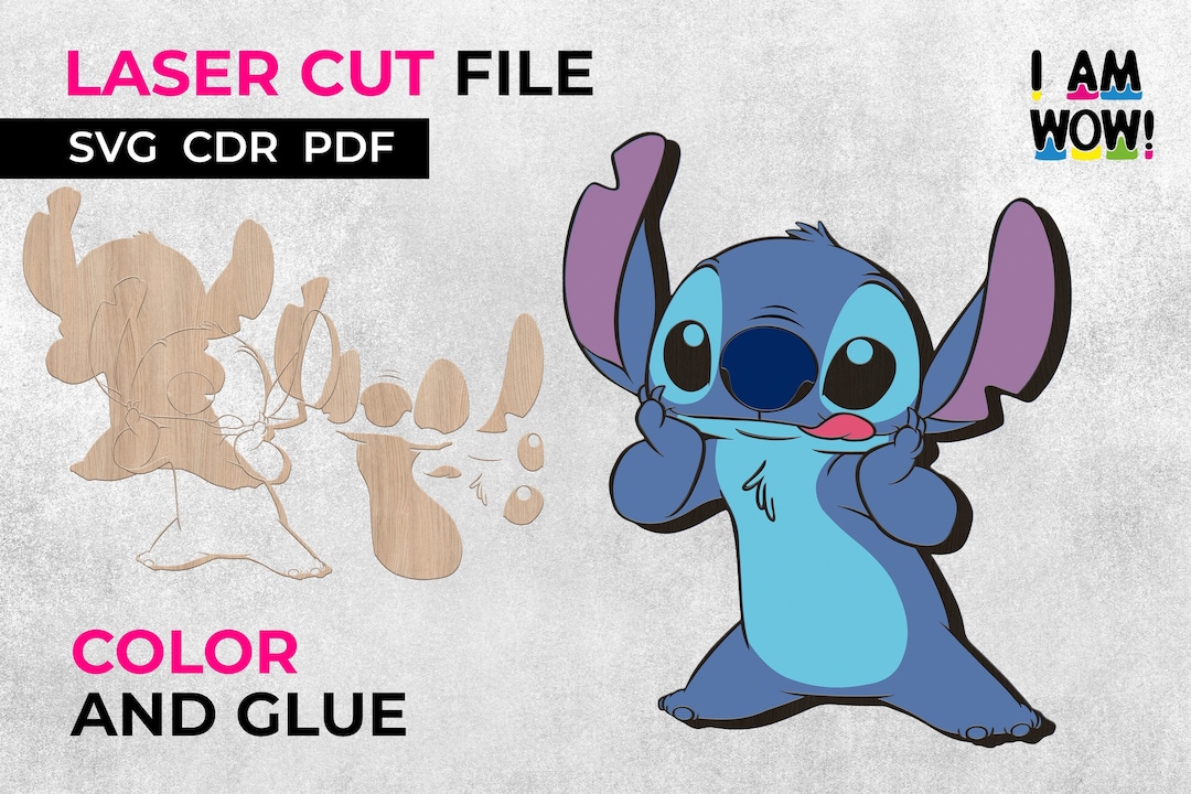 Stitch Laser Cut Files Bunny Layered Bundle Multilayer - Etsy