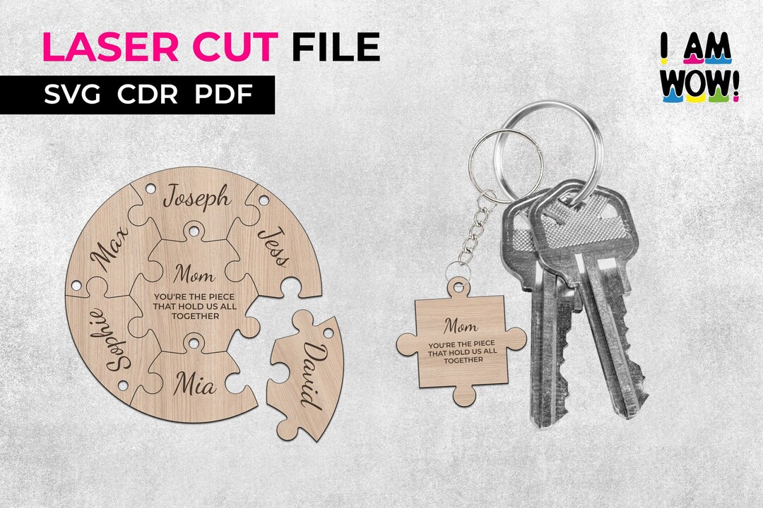 Family Puzzle Keychain Vector Cut Files / Our Family Puzzles / - Etsy