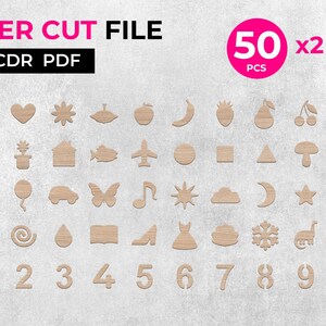 50 Stencils for Drawing Kids SVG, Laser Cut Files | Template Download ...