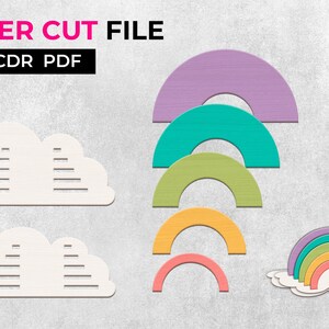 Coloring Puzzle, Rainbow. Cricut Cut Files, Silhouette. Layered Files ...
