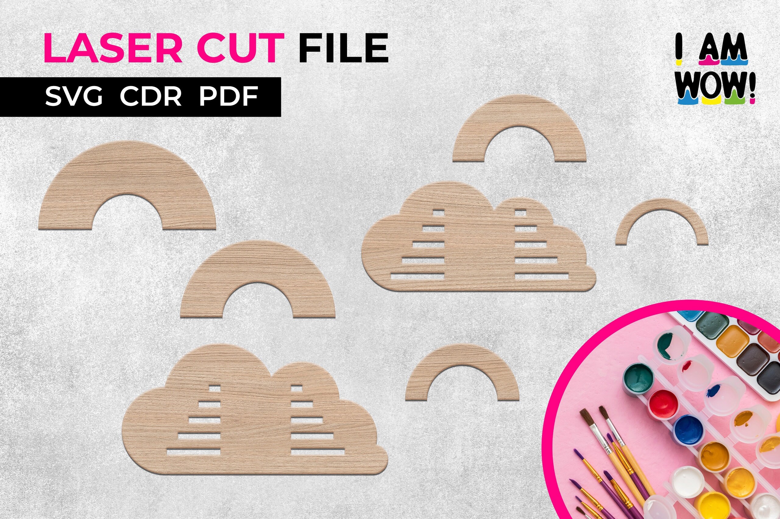 Coloring Puzzle, Rainbow. Cricut Cut Files, Silhouette. Layered Files ...