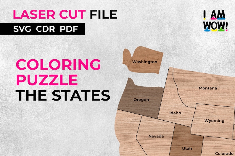 Laser Cut Usa Map SVG Glowforge File Usa Map by States Cutting File Usa ...