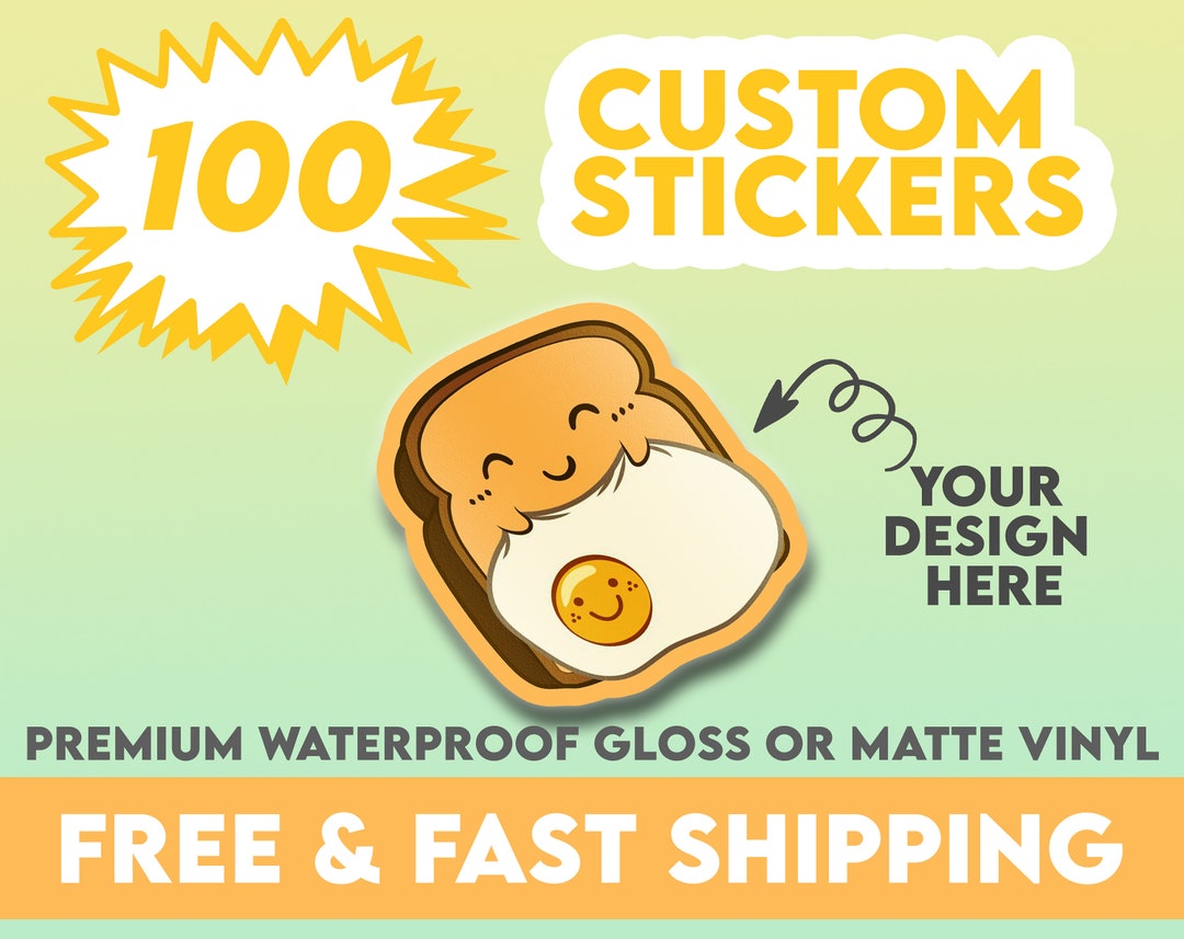 Custom Matte or Gloss Waterproof Stickers and Permanent Die Cut ...