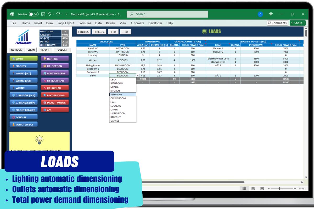 Electrical Projects Excel Sheet - Civil and Industrial Projects ...