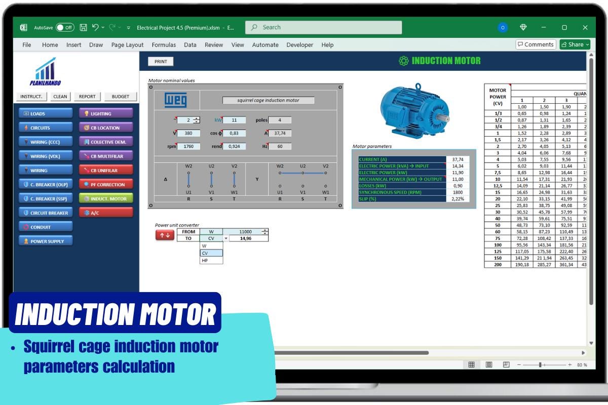 Electrical Projects Excel Sheet - Civil and Industrial Projects ...