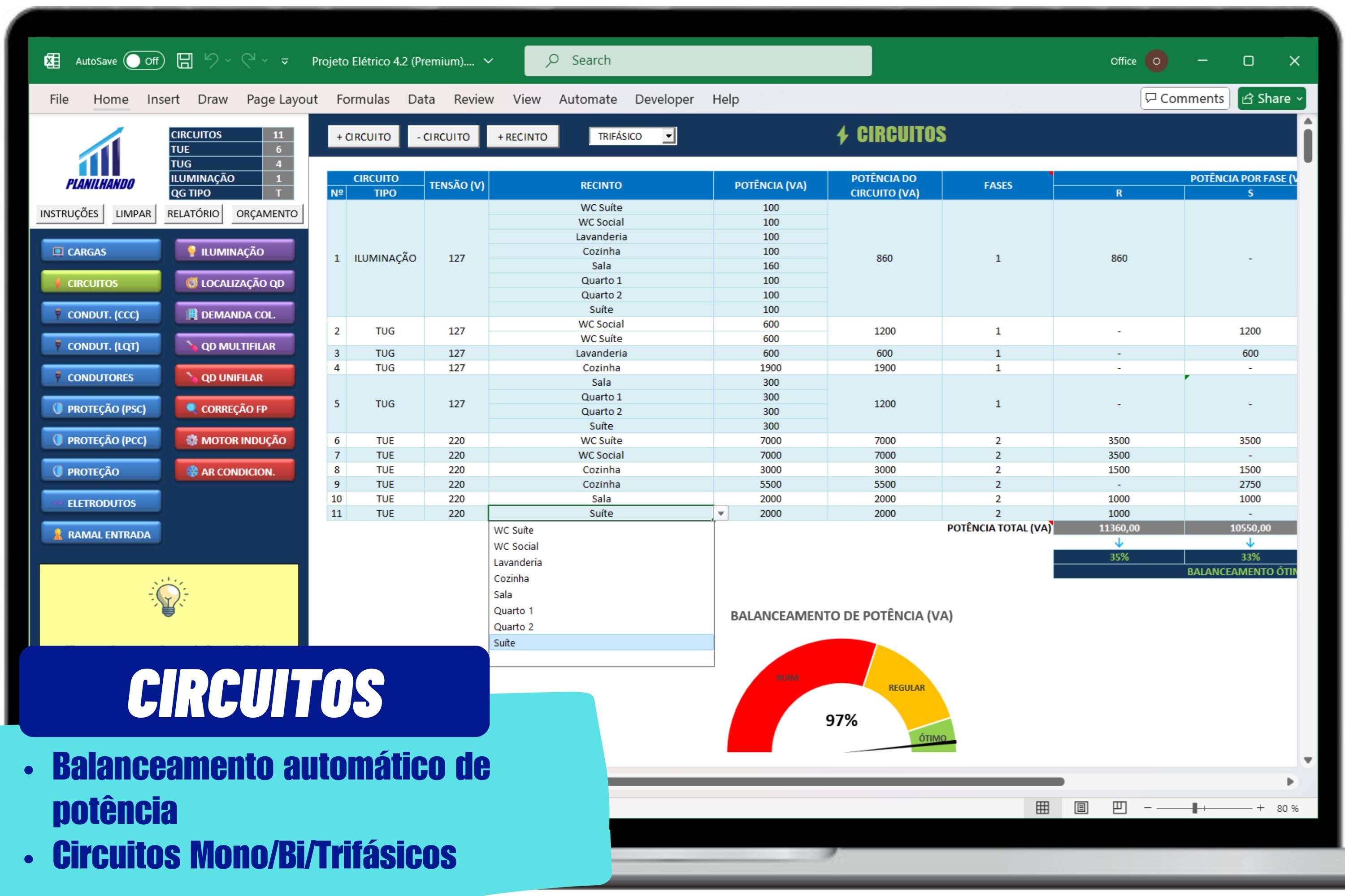 Electrical Projects Excel Sheet Civil and Industrial Projects Automatic ...