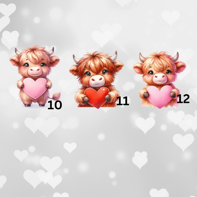 Die Cut Waterproof Stickers, Highland Cow Decals, Cute Cow, Clipart Cow ...