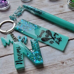 Elegant Bundle Keyring, Custom Alphabet Pen and Keyring, Unique Design ...